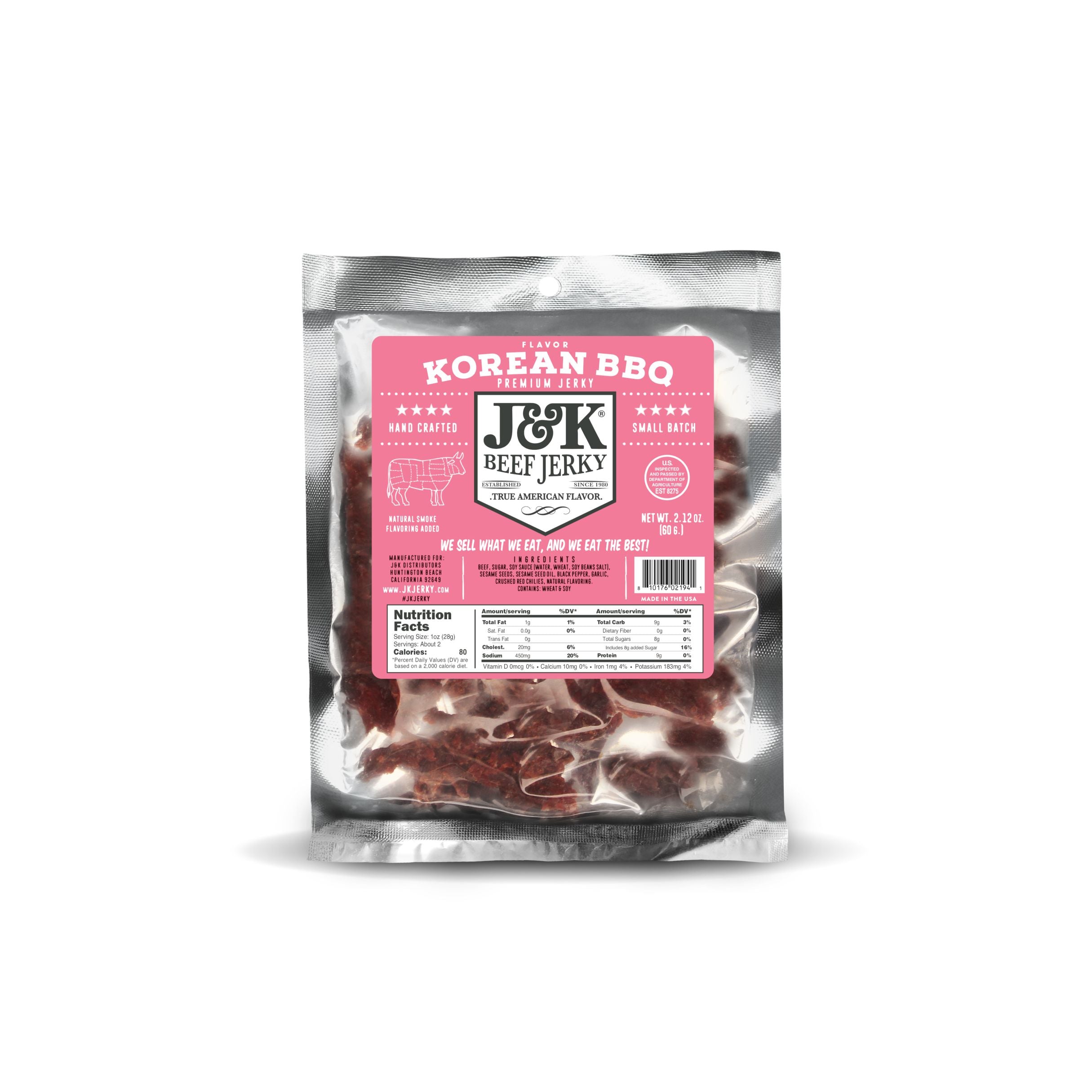 J&K Beef Jerky - Korean BBQ Flavor